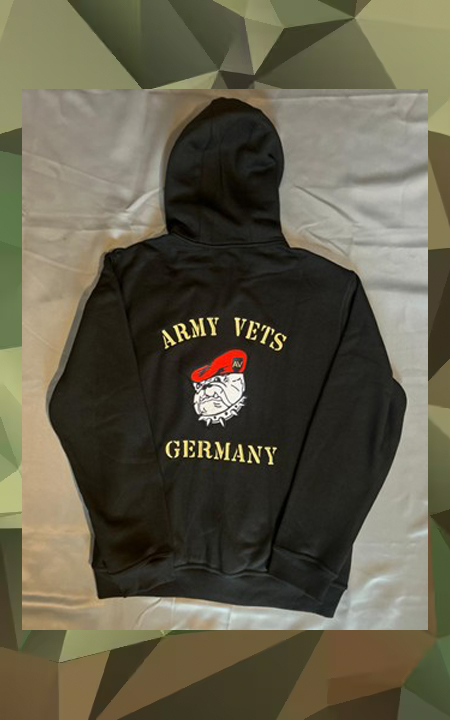 Sweat-Hoodie mit Zip Spike – Army Vets MC